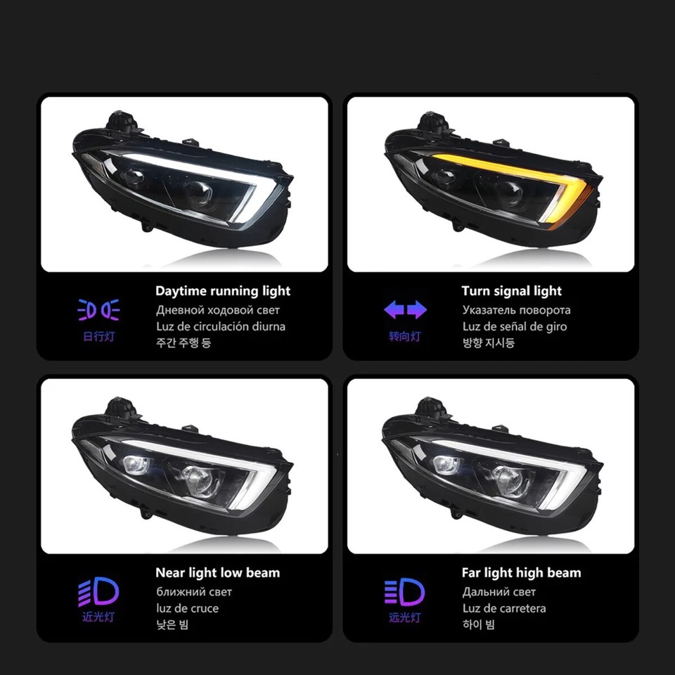 For Benz CLS Headlight C257 W257 2018-2023 Full LED Projector Front DRL ...