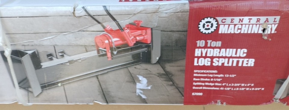 Central Machinery 67090 10 Ton Hydraulic Log Splitter(Local Pickup ...