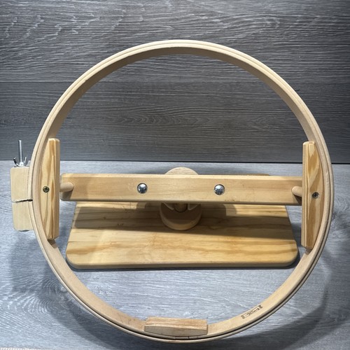 Vintage Wood Embroidery Hoop Stand Adjustble Rotating Craft Tabletop | eBay