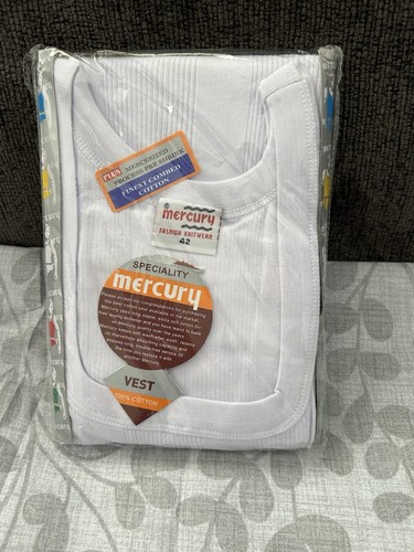 Mercury 100% Cotton Men's Undervest – Sleeveless, Classic Fit, Summer ...