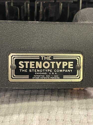 Stenograph Stenotype Machine w/Orig Case & Manual Vintage | eBay