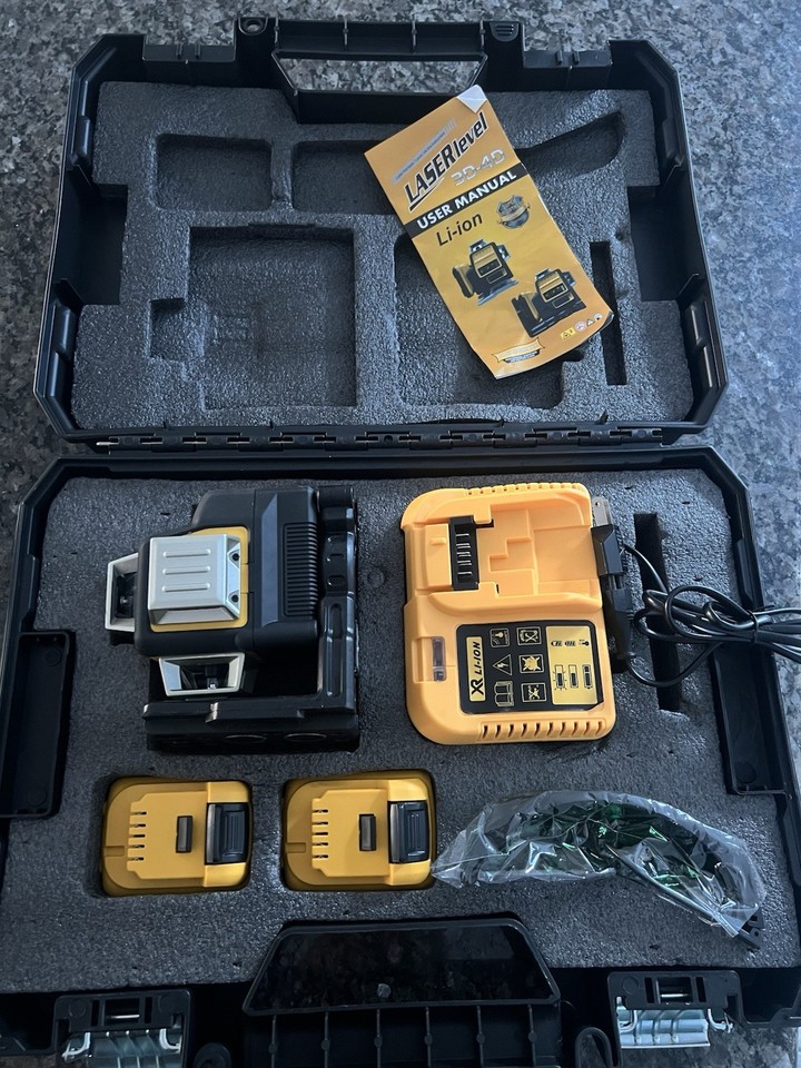 XR 12V 3x 360 Degree Laser Level Laser Battery + Charger Best Quality ...
