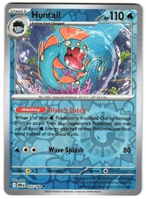 Huntail 055/182 Reverse Holo SV10: Destined Rivals Pokemon TCG | eBay