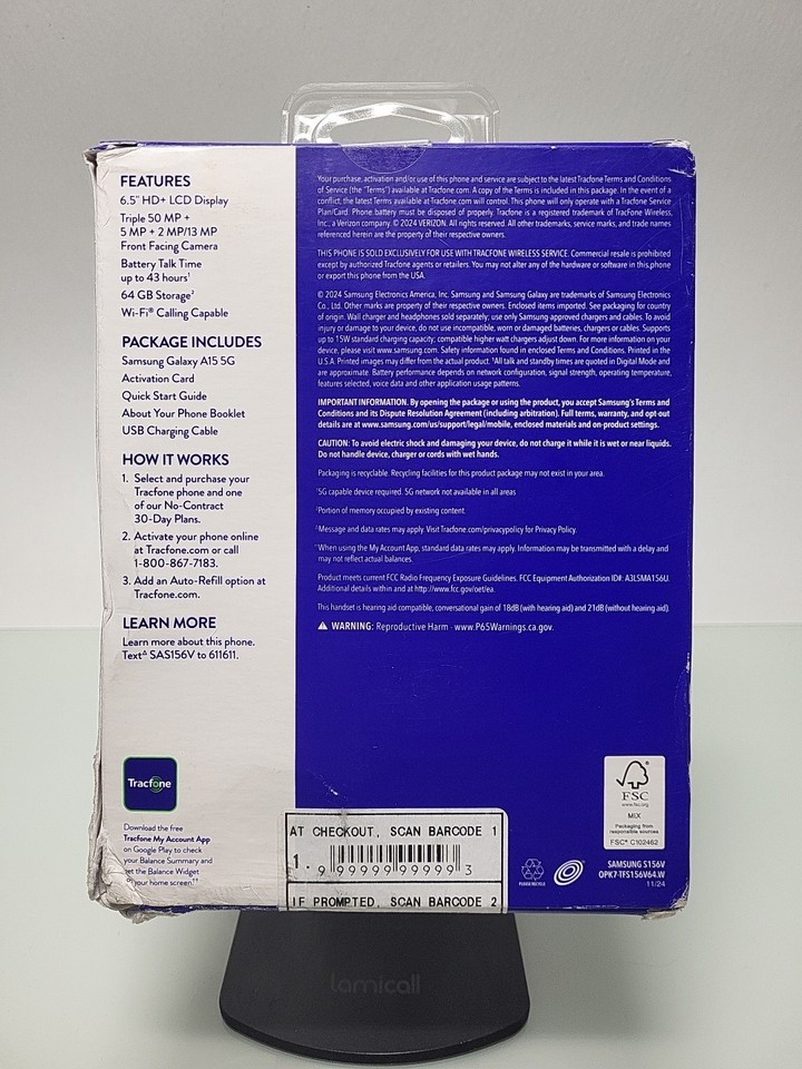 Samsung Galaxy A15 5G - 64 GB - Black (TracFone) | eBay
