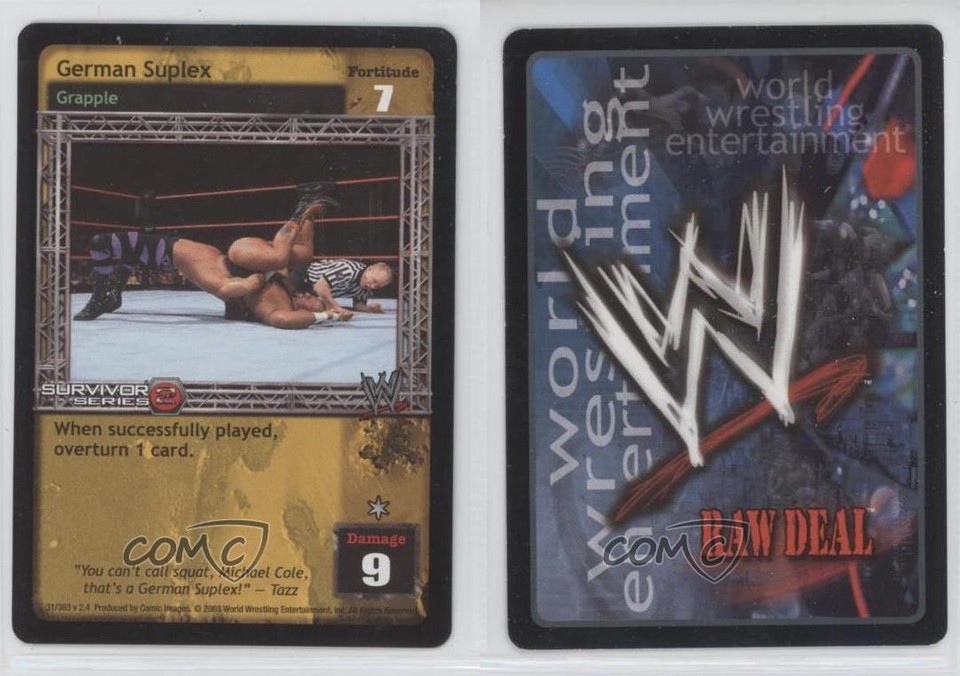 2001 WWE Raw Deal Trading Card Game Tazz Chris Benoit German Suplex 3c7 ...