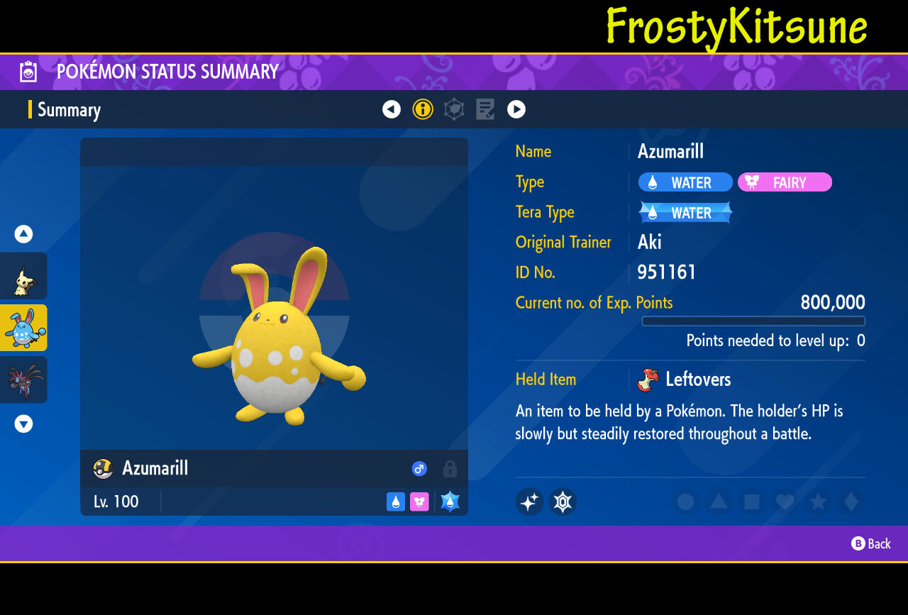 6IV Azumarill / Azurill Shiny & Non-Shiny Pokemon Scarlet / Violet | eBay