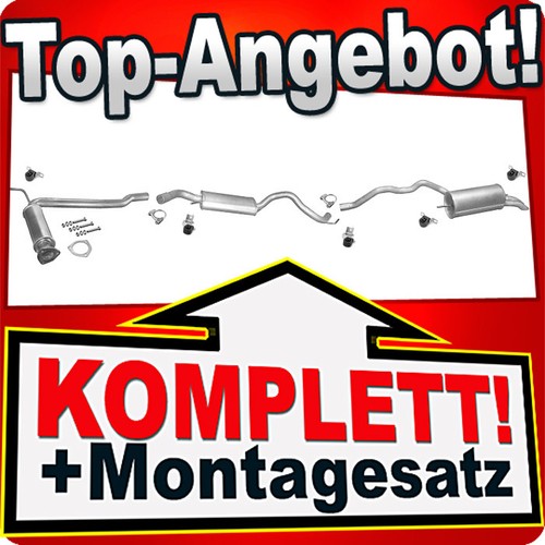 Auspuff für VW T4 TRANSPORTER IV 2.4 D 2.5 TDi SYNCRO SWB DECAT ...