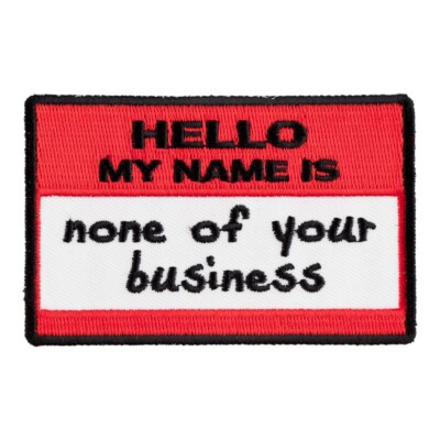Hello My Name Is Patch, Funny Patches | eBay