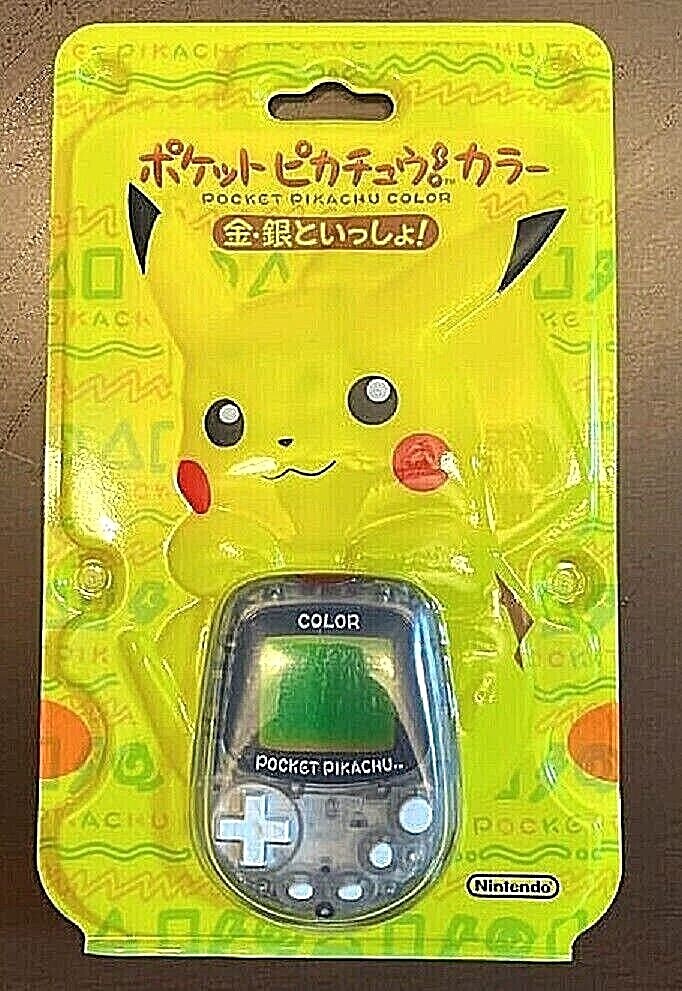 Pokemon Pocket Pikachu Color Gold & Silver Pedometer MPG-002 1999 Japan ...