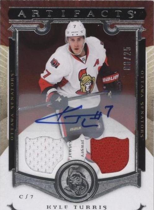 2015-16 Upper Deck Artifacts - Stars Kyle Turris #127 Silver Material ...