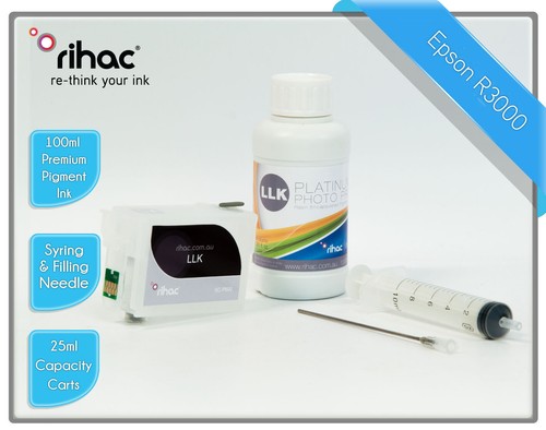 Rihac 157 LLK Light Light Black Refill cartridge alternate Epson R3000 ...