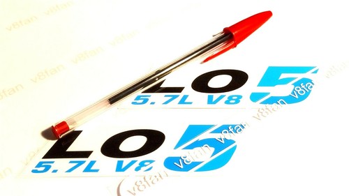 #80i 2x "LO5 5.7L V8" engine stickers decals for Hotrods & Mopar USA ...