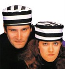 Prisoner Convict Jailbird Black and White Hat | eBay