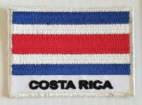 Costa Rica Flag - Souvenir Woven Souvenir Cloth Patch Badge Motif ...