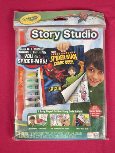 BRAND NEW! Crayola SPIDER-MAN Story Studio, Create a Personalized Comic ...