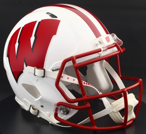 WISCONSIN BADGERS NCAA Riddell Speed Full Size AUTHENTIC Football ...