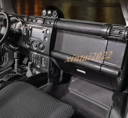 Carbon Fiber Dashboard Decorative Cover Trim For Toyota FJ Cruiser 2007 ...