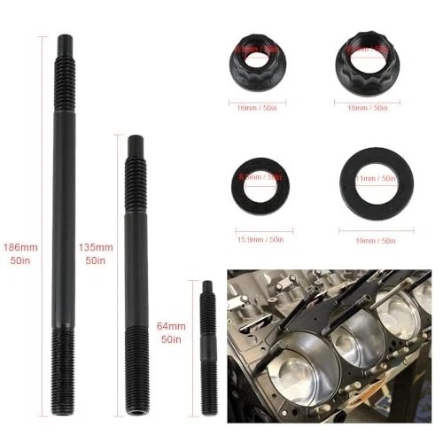 Cylinder Head Stud Bolt Kit Compatible with 1997–2003 Chevy LS1 LQ9 LS6 ...