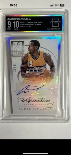 2012-13 Panini Elite Series Asp Die Cut Auto Andre Iguodala /91 - Arena ...