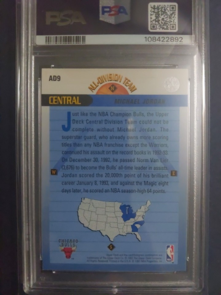 1992-93 Upper Deck All Division Team Michael Jordan #AD9 PSA 9 | eBay