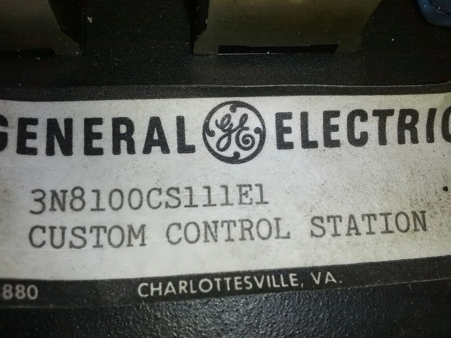 GE Mark Century 1050 CNC 44d904128 3N8100CS111E1 Custom Control Station ...