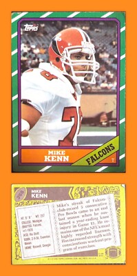 ⚓️🔥1986 Topps MIKE KENN Atlanta FALCONS Football Card #366 | eBay