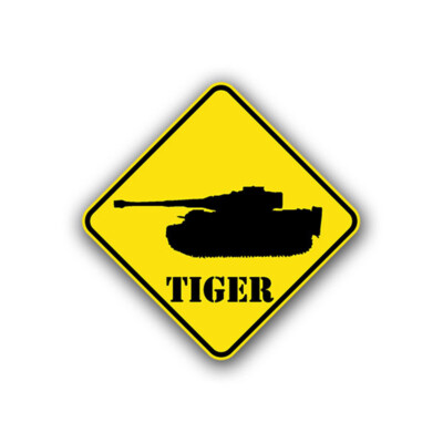 Aufkleber/Sticker Tiger Achtung Panzer Wappen Schild Division 10x10cm ...