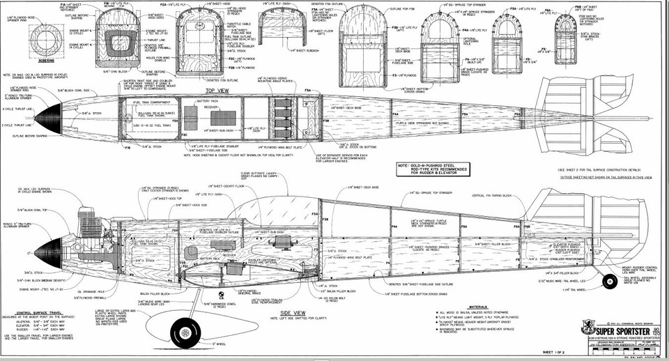 Super Sportster 120 ,, 96 inch Wing Span Sport Giant RC Model AIrplane ...