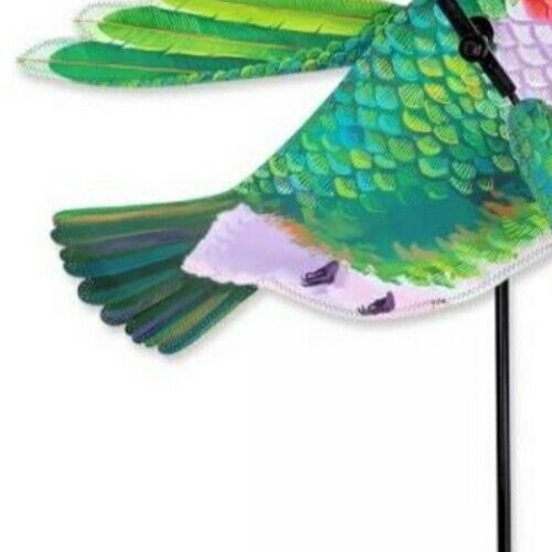 HUMMINGBIRD WHIRLIGIG WIND SPINNER 16" PREMIER GARDEN STAKE YARD DECOR ...