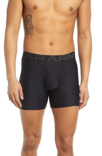 Under Armour L61614 Men Black 2-Pack UA Tech Boxerjock Boxer Briefs ...