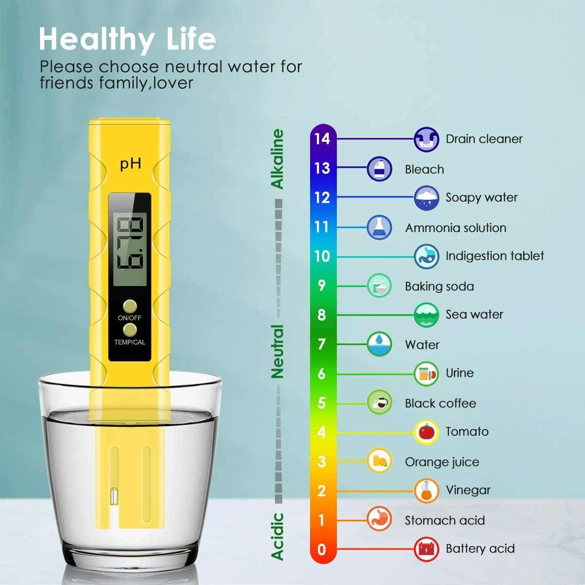 2xDigital PH Tester 0.01 High Accuracy PH Meter for Water, 0-14.0PH ...