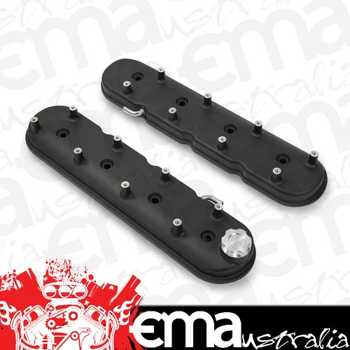 Holley HO241-91 Black LS Chev/GM LS2 LS3 LS7 V8 Alloy Valve Covers ...