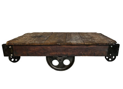 1900-1950 - Railroad Factory Cart Coffee Table