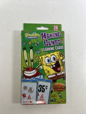 Bendon: SpongeBob SquarePants, Making Cents Learning Cards, 36 Cards | eBay