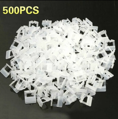 500pcs Plastic Tile Flat Spacer Straps Clips For Leveling System Wall ...