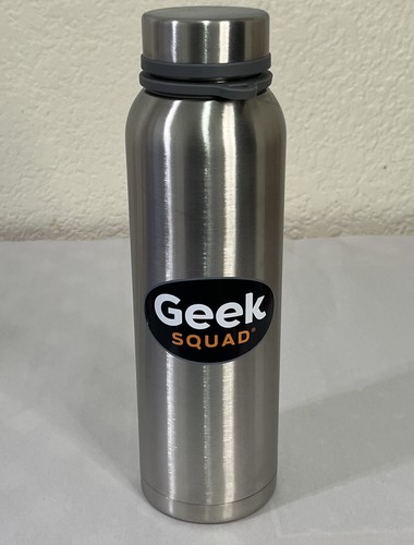 Best Buy Geek Squad Stainless Steel Water Bottle 32 oz H2GO Flex ...