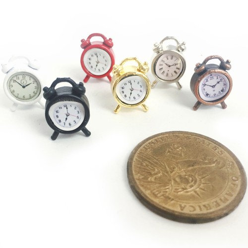 1Pc Dollhouse Old-Fashioned Alarm Clock 1:12 Miniature Accessories ...