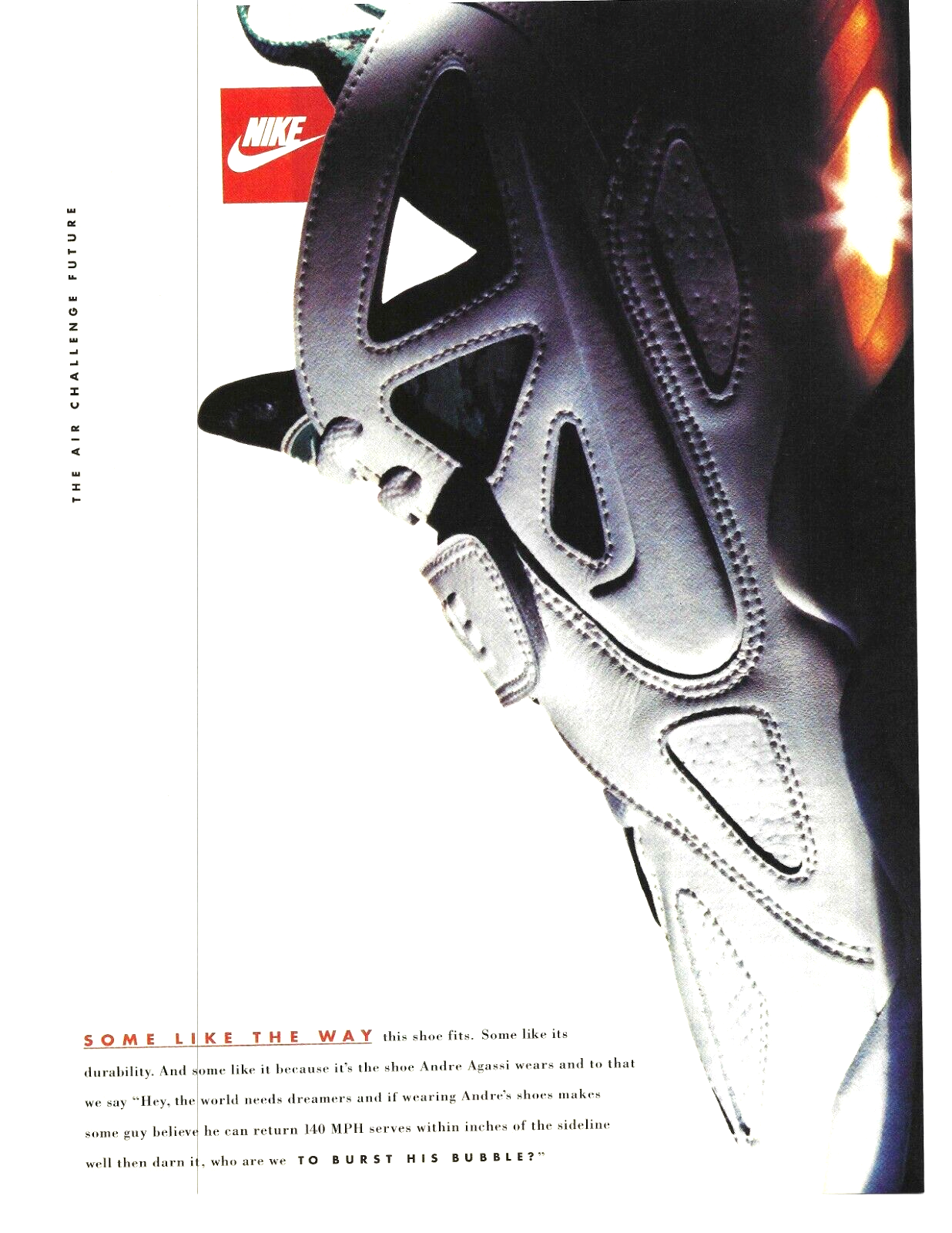 1993 Nike Air Challenge Future Andre Agassi Tennis Shoe Vintage Photo ...