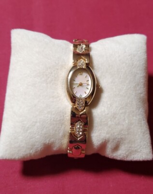 Christian Benet FMDCB531 mother of pearl face goldtone classic diamond ...