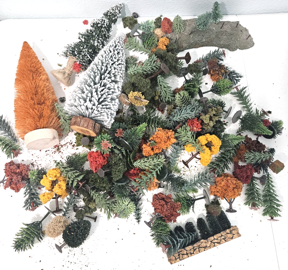 Massive Lot HO Scale Scenery Trees Bushes Several Hundred Model Railroad Layout | eBay