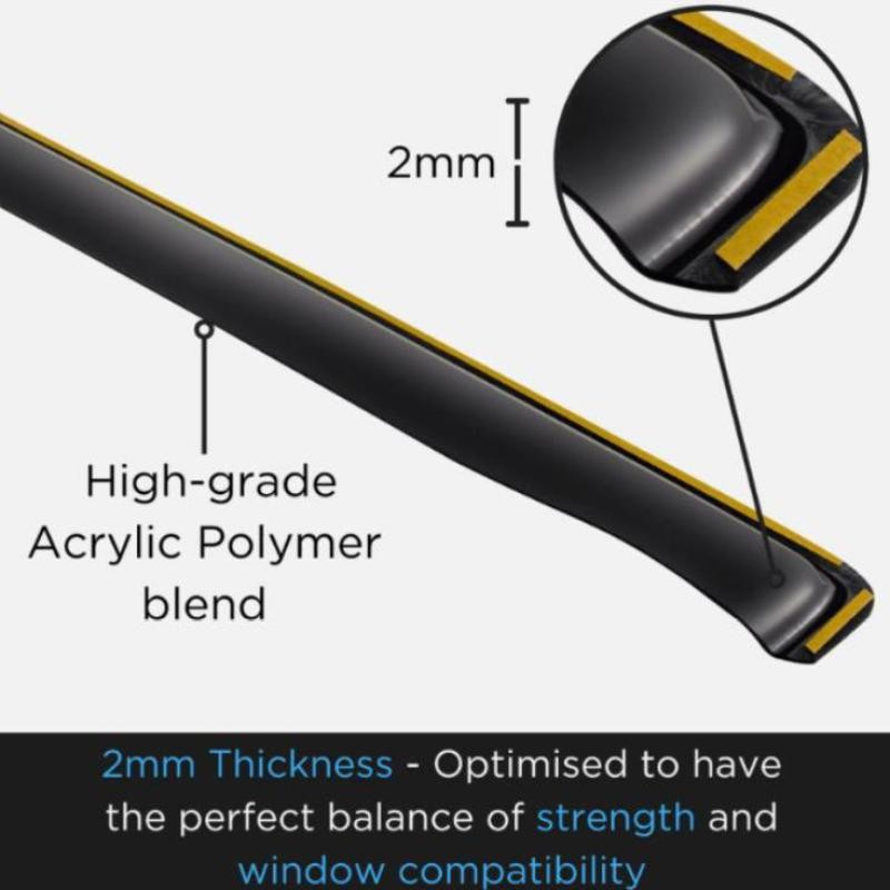 4pc Tinted Wind Deflectors For VW GOLF MK7 2012-2020 5 Door Hatchback ...