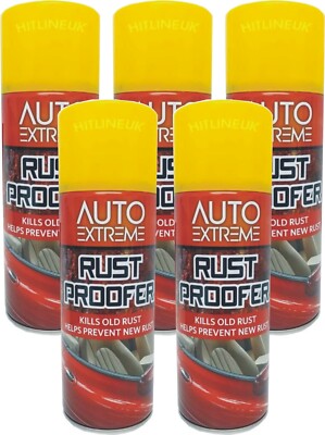 5 x400ML RUST PROOFER SPRAY PROTECTION PREVENTS REMOVER PROOF PROOFING ...