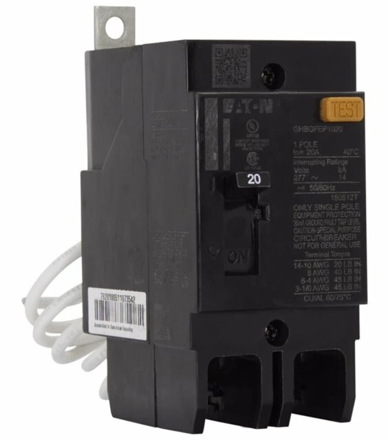 GHBGFEP1020 - Eaton - Molded Case Circuit Breaker Bolt-On - 20 Amp - 1 ...