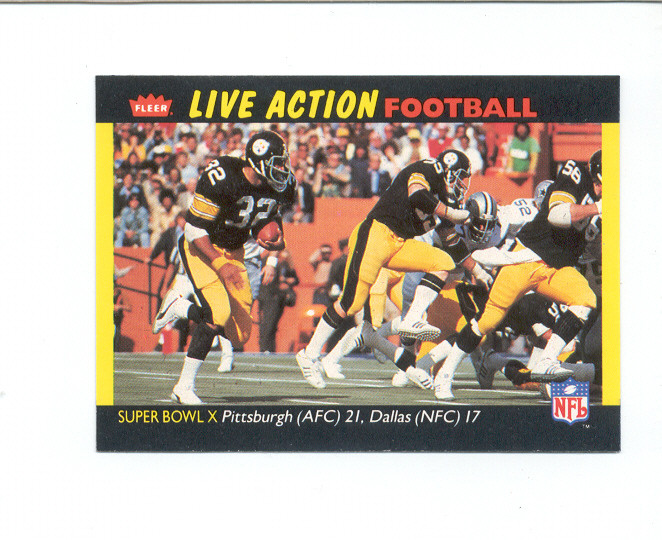1987 Fleer FRANCO HARRIS Pittsburgh Steelers Dallas Cowboys Super Bowl ...