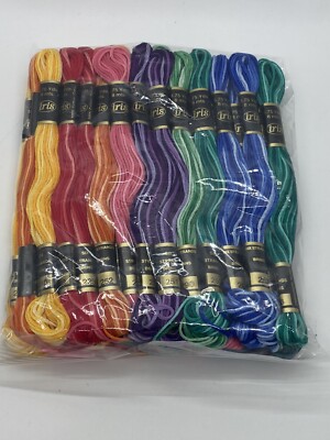 Lot of 32 IRIS Six Strand Brins 8.75 Yard 8MTS Cotton Floss Various ...