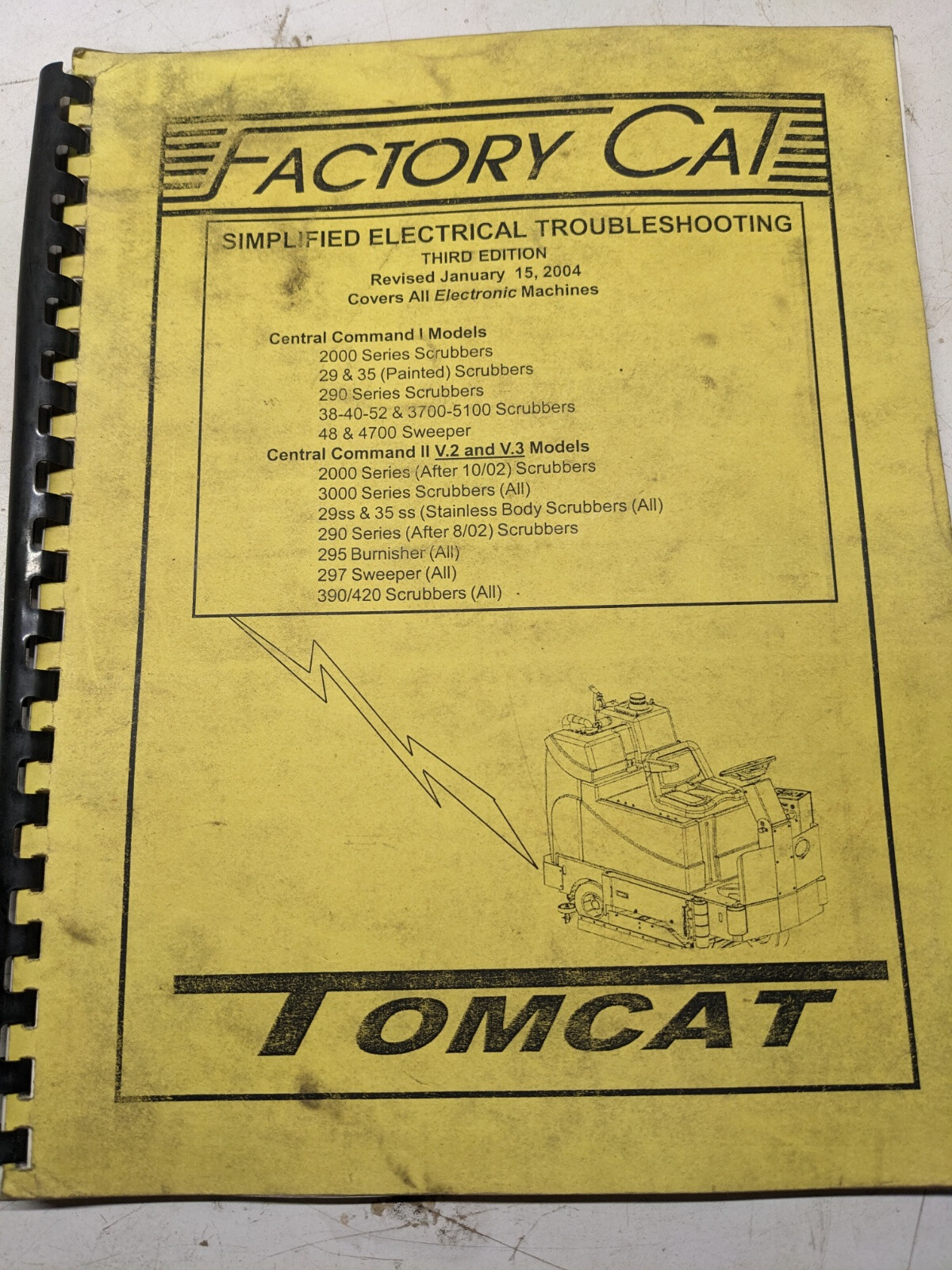 FACTORY CAT TOMCAT ELECTRICAL MANUAL 2000 3000 29-35 290-350 38-40-52 ...