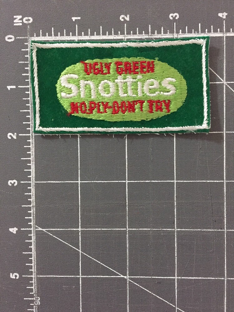 Snotties Ugly Green Patch Spoof Parody Scotties Tissues Kleenex WACKY ...