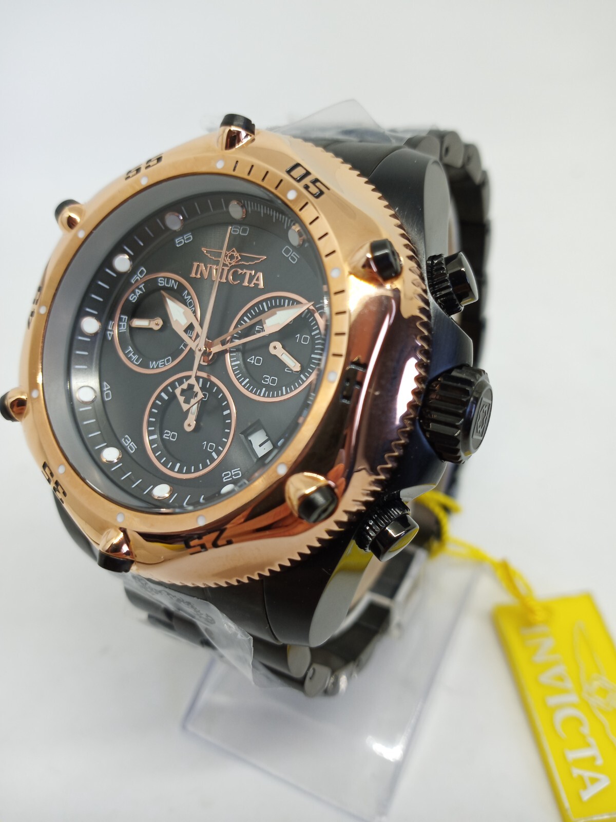 Invicta Pro Diver 31613 Men's 51mm Rose Gold Tone + Black S/Steel ...