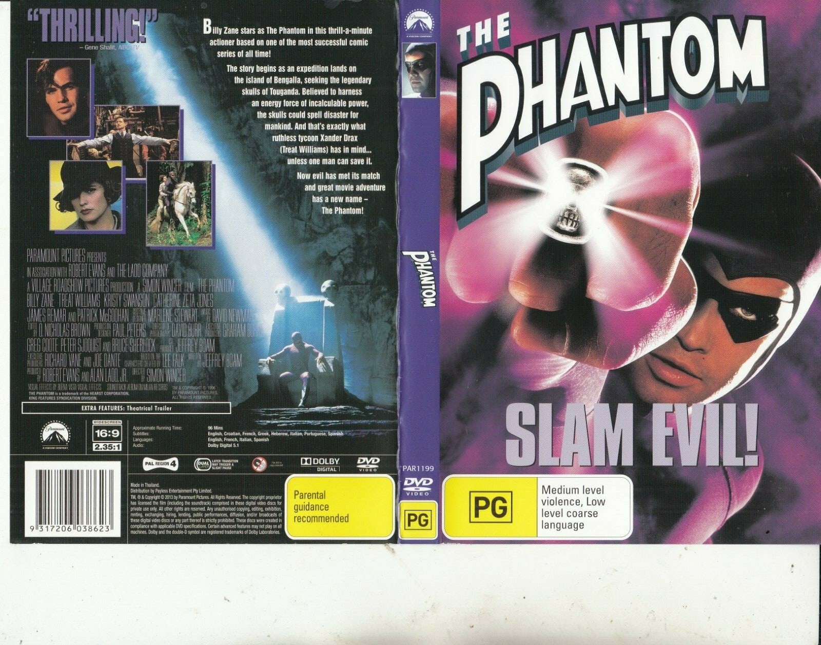 The Phantom-1996-Billy Zane-Movie-DVD | eBay UK