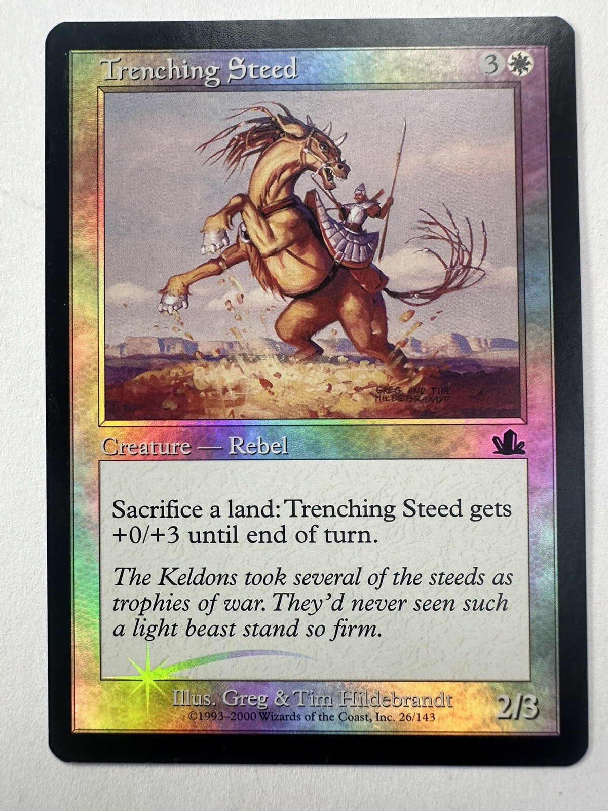 Trenching Steed Foil NM Prophecy MTG Magic the Gathering Never Played ...